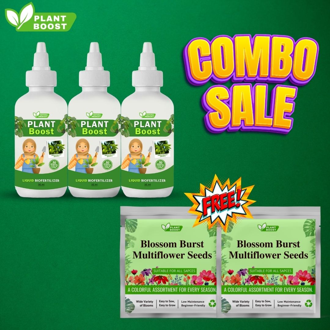 Plant Boost Combo (3 Plant Boost Packs with FREE 2 Flower Seed Packs) – PlantBoost